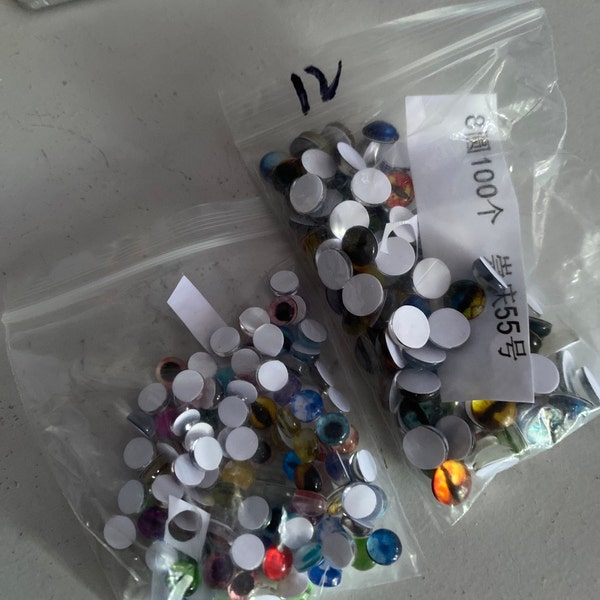 100pcs 50 Pairs Dragon Eyes Cat Eye Toys Hot Sale 6mm 8mm 10mm 12mm ...