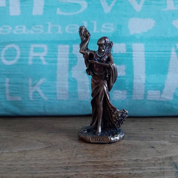 Vintage Oya Mini Statue - Small Orisha of Winds, Lightning, Death and ...
