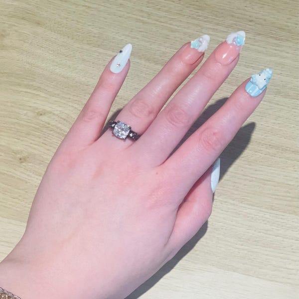 ATEEZ ANITEEZ Aesthetic Press on Nails Kpop Nails Coquette Nails Almond ...