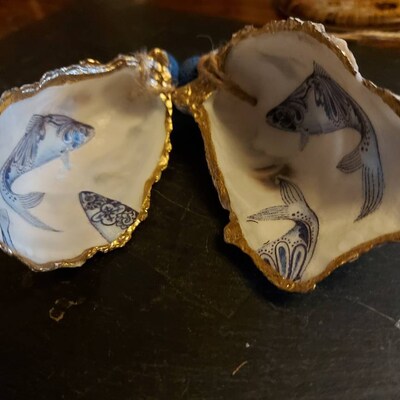 FLAMINGO on Hanging Scallop Shell Decoupaged Seashell Essential Oil ...