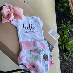 Sweet as A Peach Baby Bummies and Bow Set Newborn Baby Girl - Etsy