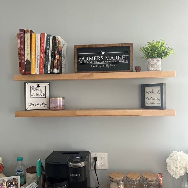 Farmers Market Sign, Modern Farmhouse Kitchen Decor, Wood Sign for ...