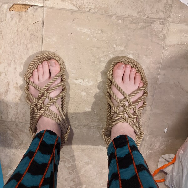 6 Strap Rope Sandal Women's - Etsy