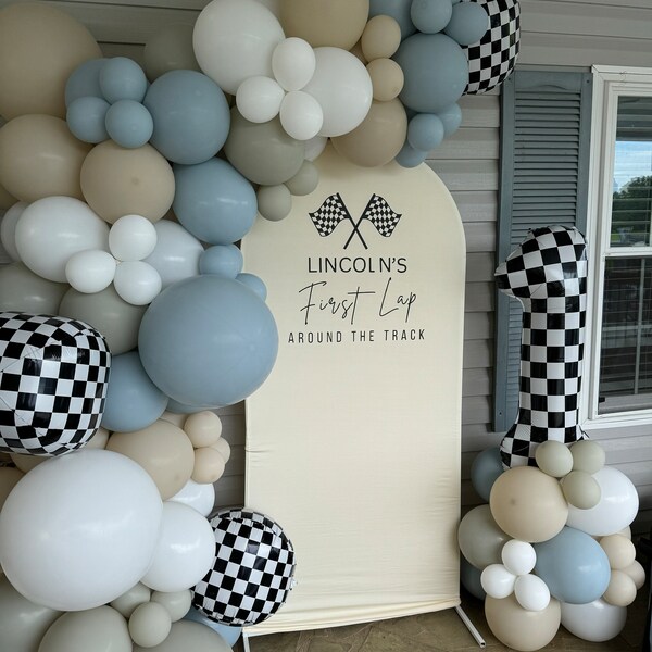 TWO Fast Balloon Tower L TWO Fast Balloons L Race Car Balloons L Race ...