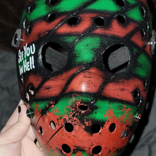 Custom Freddy Vs Jason Mask Hand Painted - Etsy