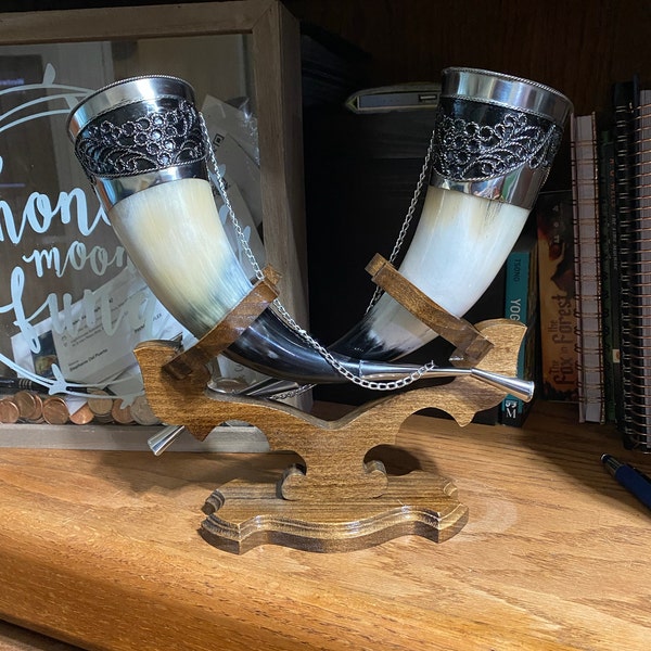 Drinking Horns With Stand for Wedding,drinking Horn Mug,viking Drinking ...