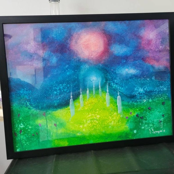 Original Painting on Paper, Original Unique Acrylic Painting, Handmade ...