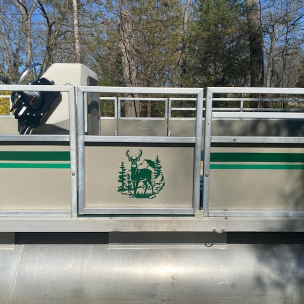 Deer Scene Vinyl Decal / Big Buck Truck Window Sticker / Hunting Decal ...