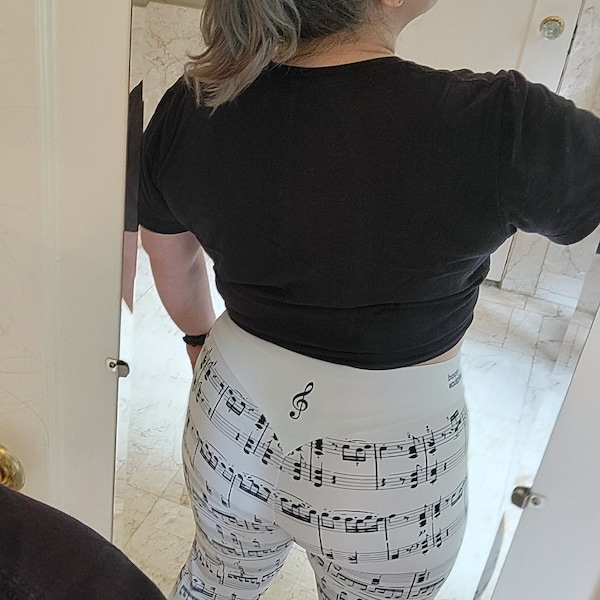 Classical Music Notes Leggings Beethoven Sonate Note Signs Printed ...