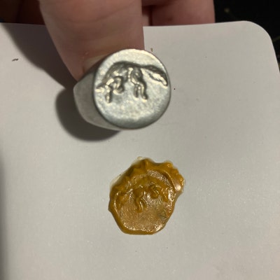 Bunny Rabbit Wax Seal Signet Ring - Etsy