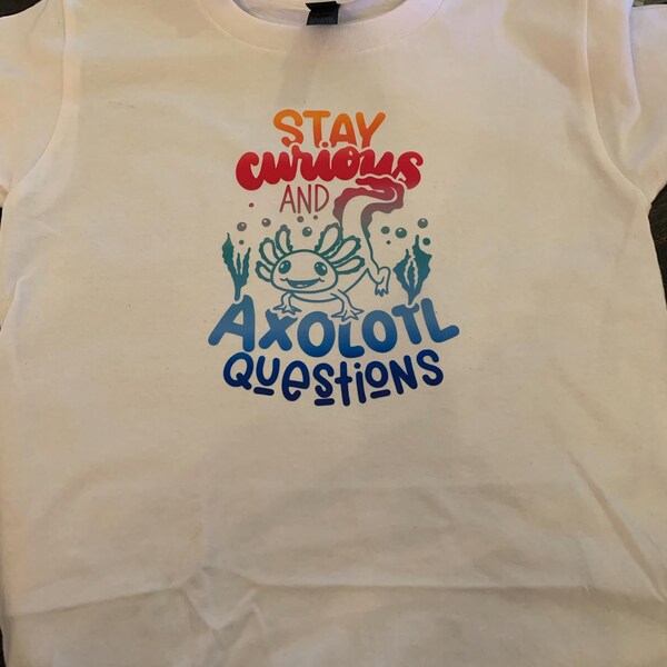 Stay Curious and Axolotl Questions SVG Kids Sea Underwater Cute Design ...
