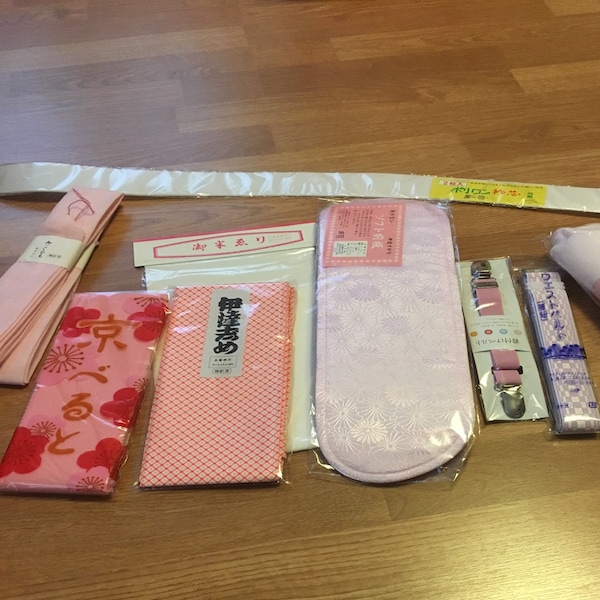 Sale! 11 Items Starters Kimono Kitsuke Set Japanese Kimono Dressing ...