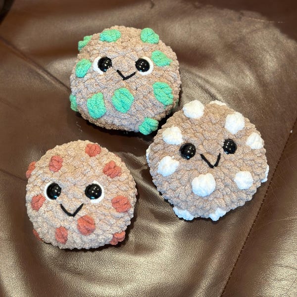 Mini Chocolate Chip Cookie Crochet Pattern, Plush Mini Cookie ...