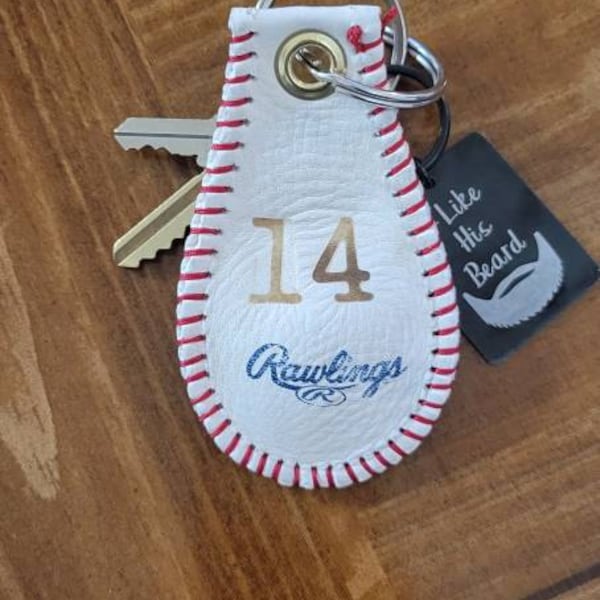 Personalized Hand Made Baseball Key Chain - Made From Professional ...