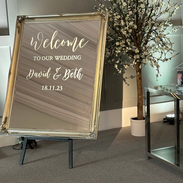 Vinyl Sticker Decal for Wedding Welcome Sign // to Fit A1 or A0 Sign ...