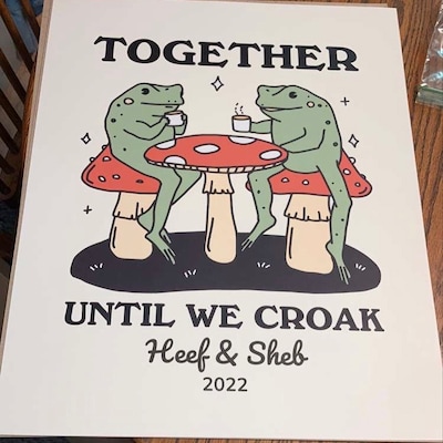 Retro Frog Wall Print, Carefree Frog, Positive Digital Download, Retro ...