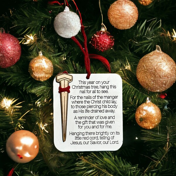 Christ Nail Symbol Christmas Ornament Laser Cut Digital File | True ...