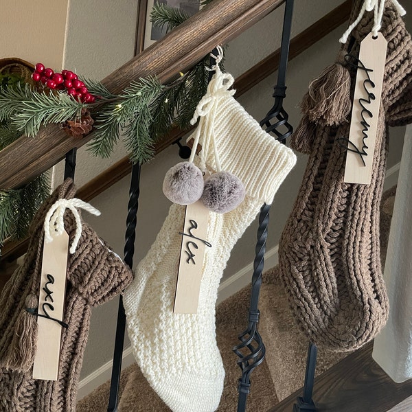 Stocking Tags | Personalized Stocking Tags | Laser Cut Stocking Tags ...