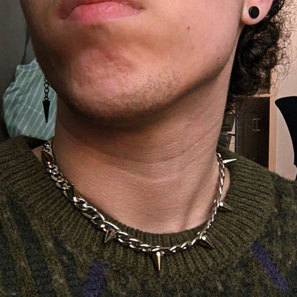 Spiked Chain - Spiked Necklace - Spiked Jean Chain - Streetwear ...