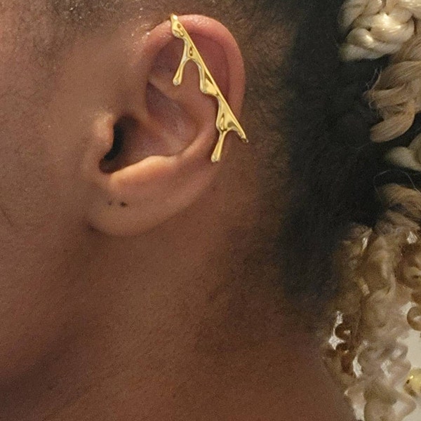 Dripping Ear Bar - Gold, Silver, Rose, Dripping Ear Bar, Ear Cuff ...