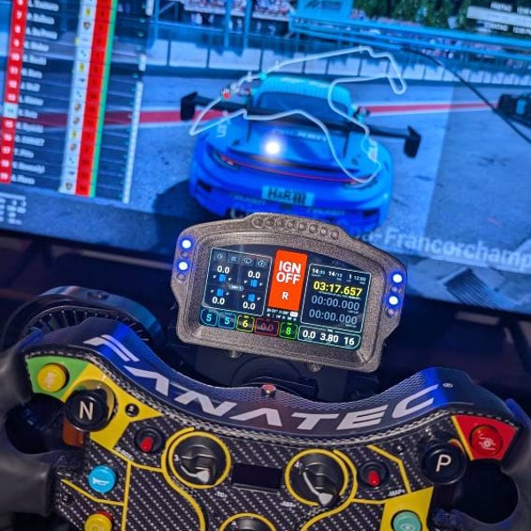 Sim Racing Dashboard Touchscreen Display Leds RPM Simhub, PSR GT 5.0 ...