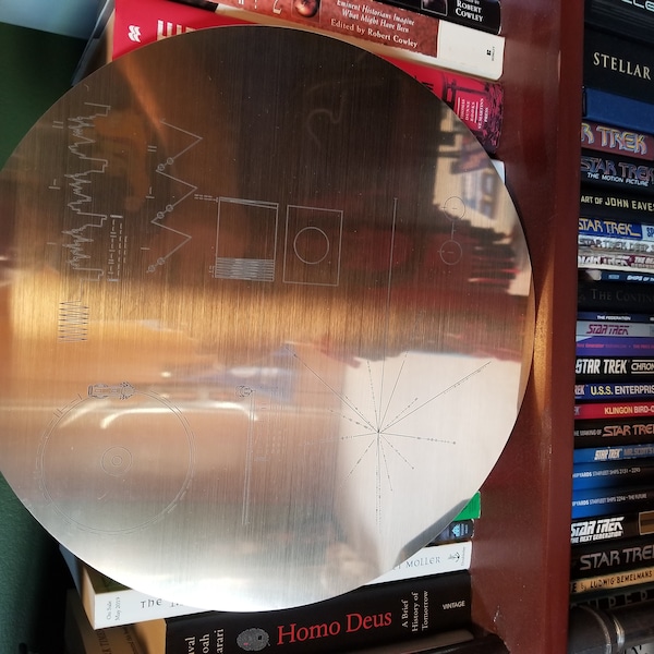 Pioneer Plaque 10/11 METAL Space Probe NASA - With Engraved Explanation ...