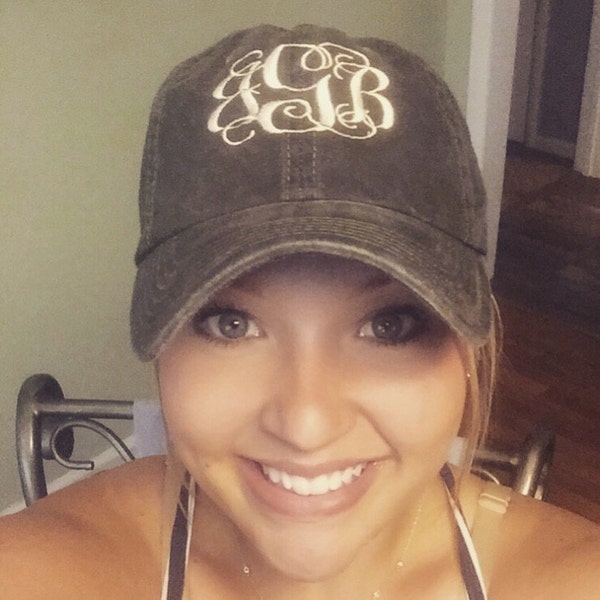 Monogrammed Hat- the PERFECT Preppy Accessory! so Many Color Choices ...