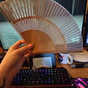 Mountain Sunset Folding Fan Elegant Crane Folding Fan - Etsy