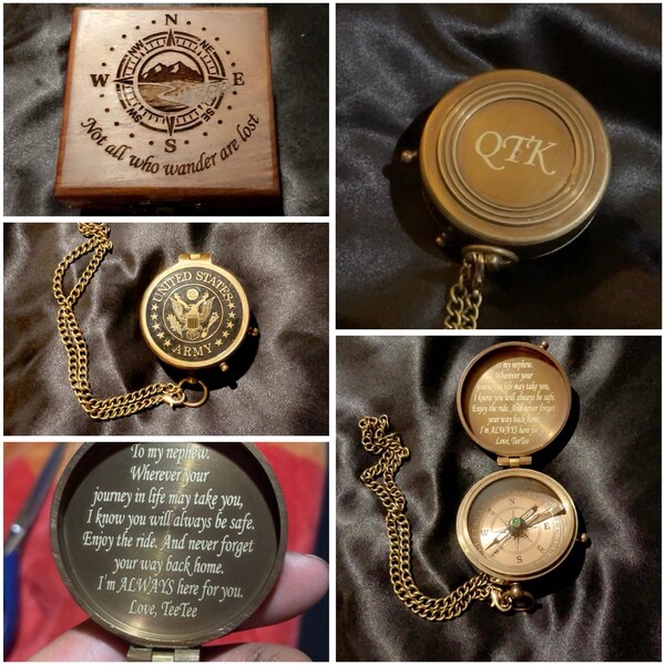 Army Gift, Engraved Army Compass, Personalized Army Compass, Army ...