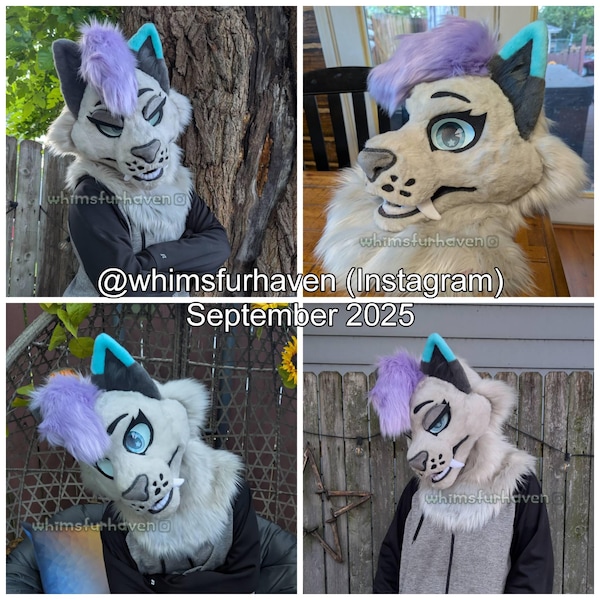 Fursuit Head Base 3D SABERTOOTH With Eye Blanks, Nose, Teeth, and ...