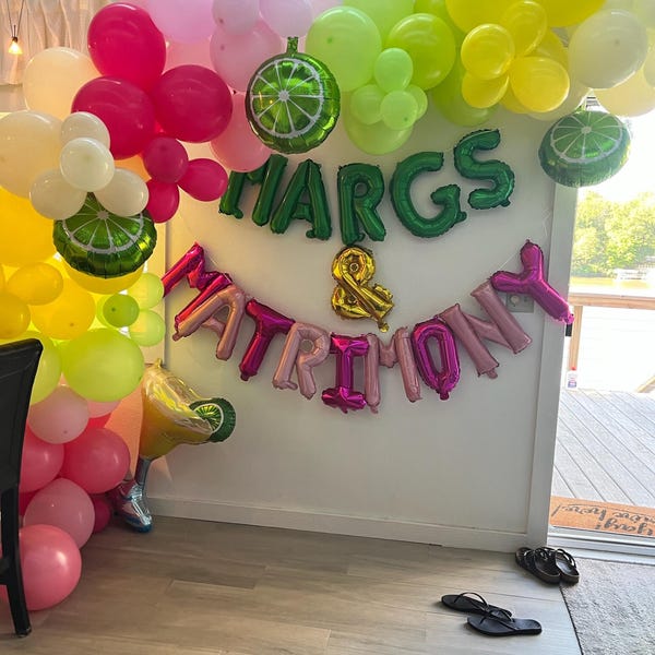 Margs and Matrimony Bachelorette Party Margarita Balloons Margs ...