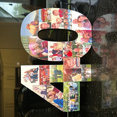 Acrylic Photo Number, Photo Collage, Birthday Gift, Photo Gift, Photo ...