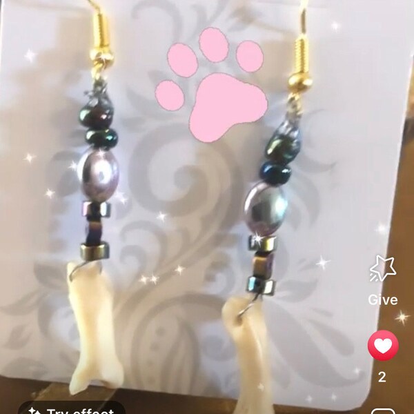 10 Bobcat Toe/foot Bone Metatarsals Bones Craft Supplies Hairpipe Bone ...