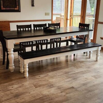 Rustic Farmhouse Dining Table, Dining Room Set, Dining Room Set ...