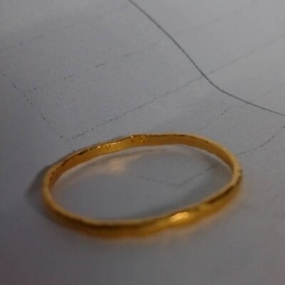 Natural Shape Solid Soft 24k Gold Ring - Etsy