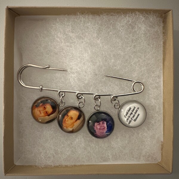 Photo Lapel Pin, Wedding Boutonniere Pin, Custom Picture Lapel Pin ...