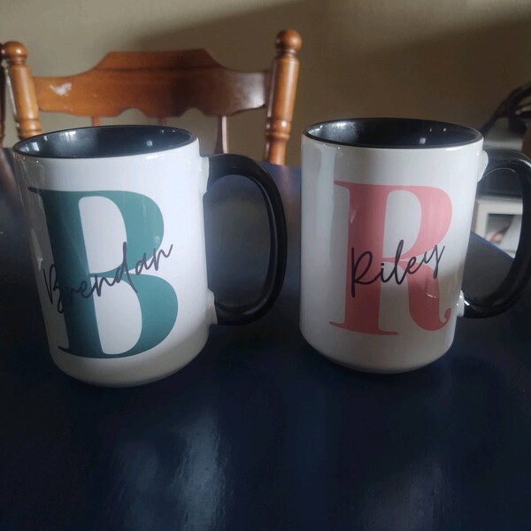 Name Mug, Personalized Name Mug, Mug for Him, Monogram Mug for Men ...