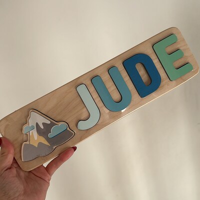 Personalized Wooden Name Puzzle Customizable Educational Toy ...