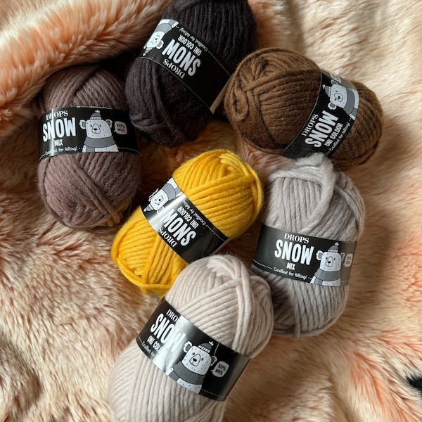 Chunky Wool Yarn - Big Yarn - Bulky Yarn - DROPS SNOW - ESKIMO ...
