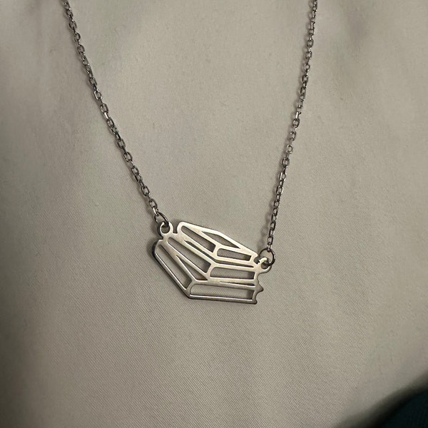 Book Charm, Book Lover Gift, Book Necklace, Bookworm Gift, 925 Sterling ...