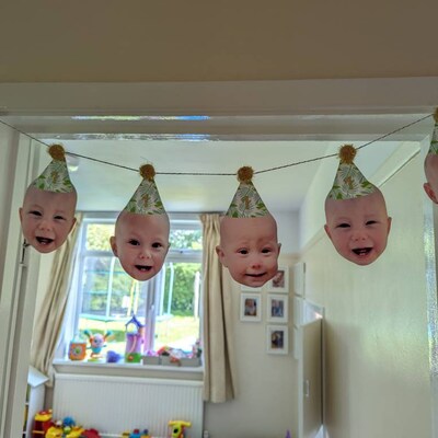 Personalised Face Banner / Birthday Banner / Banner/ Birthday ...