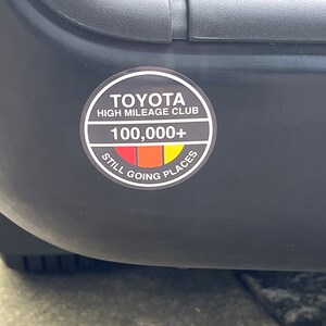 Toyota High Mileage Club Vinyl Sticker 4WD 4X4 Japanese Vintage Retro ...