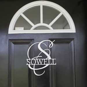 Personalized Monogram Gate Sign / Custom Front Door Sign / Family Name ...