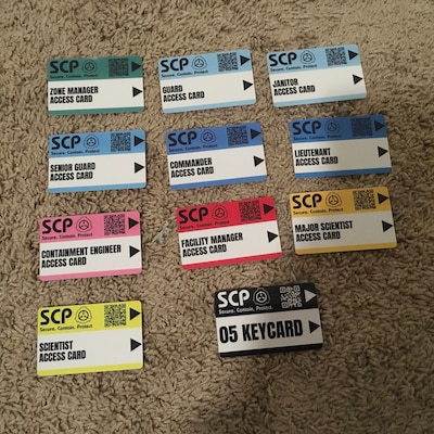 SCP Foundation Card Set 11 Cards Total - Etsy UK