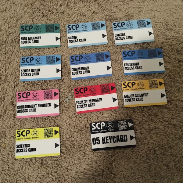 SCP Foundation Card Set (11 Cards Total) - Etsy UK