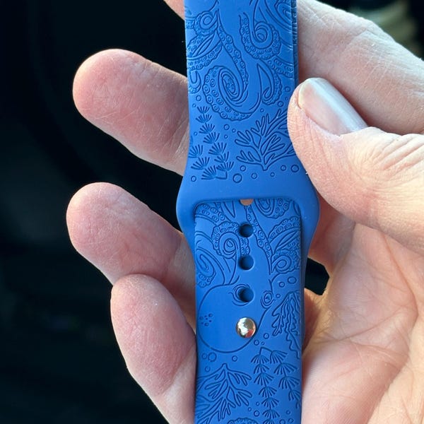 Octopus Sea Life Watch Band Silicone Watch Band Laser Engraved, Apple ...