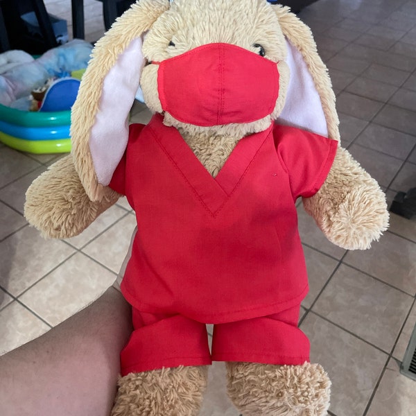 Handmade Doll Clothes Hospital Scrubs With Mask Nurse Doctor Fit 17 ...