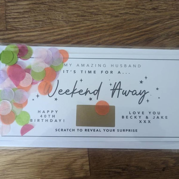 Anniversary Scratch Card Gift Voucher/personalised/special/surprise ...