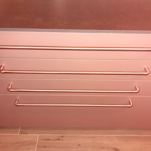 Hanging Copper Clothes Rail Clothes Rack Hanging Rail | Etsy