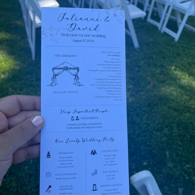 Jewish Minimal Wedding Program Template, Jewish Explanation, Judaica ...
